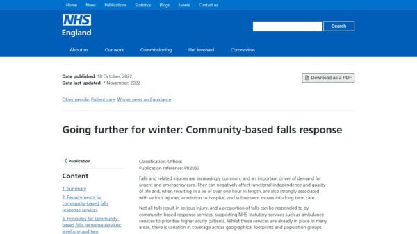 Implementing community-based falls response | What are the key parts of ...