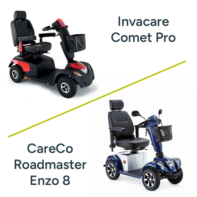 Invacare Comet Pro vs CareCo Roadmaster Enzo 8 Scooter